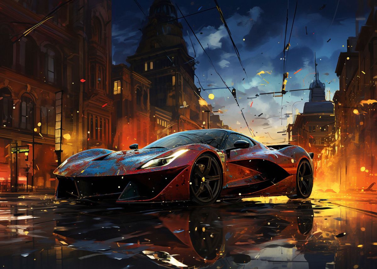 'My Ferrari Monza SP5' Poster, picture, metal print, paint by Victoria ...