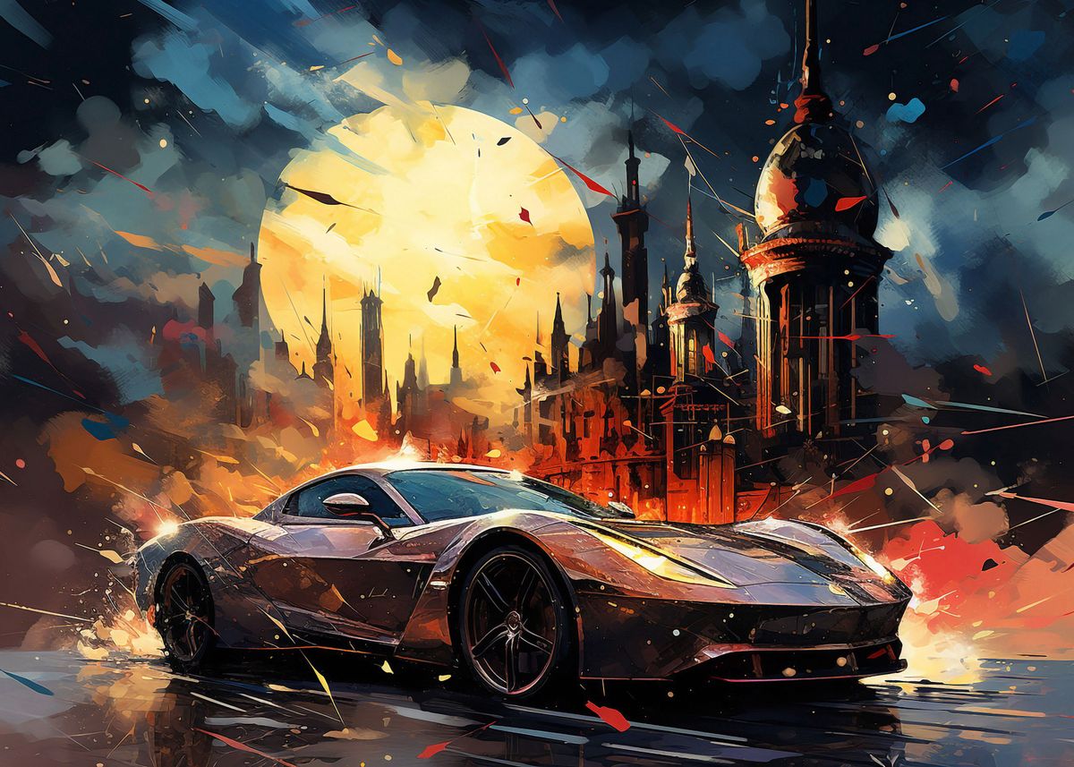 'My Ferrari Monza SP4' Poster, picture, metal print, paint by Victoria ...