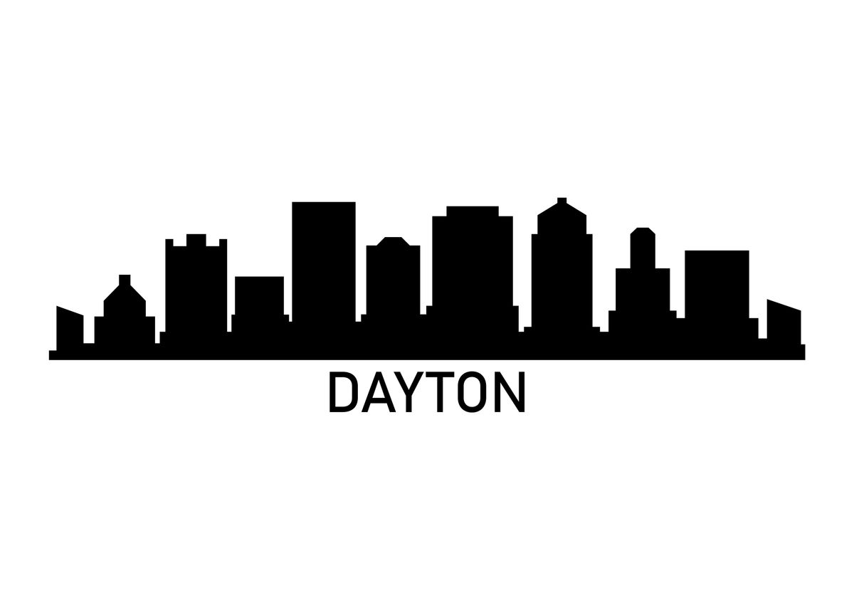 'Skyline dayton' Poster, picture, metal print, paint by Marco Livolsi ...