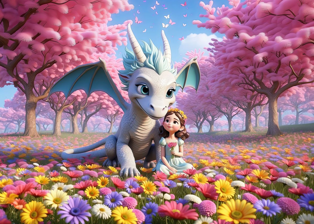 'The Magical Friendship ' Poster, picture, metal print, paint by ...