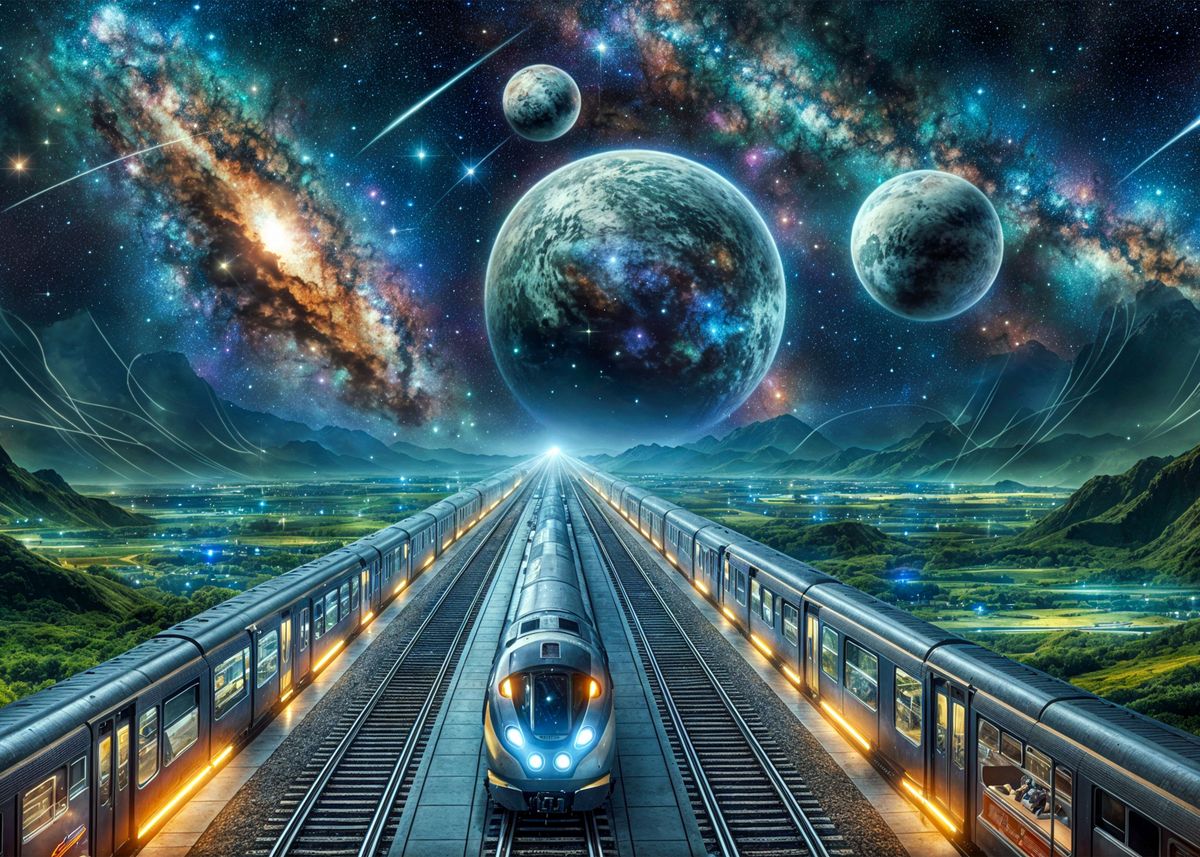 'Galactic Station' Poster, picture, metal print, paint by Plate ...
