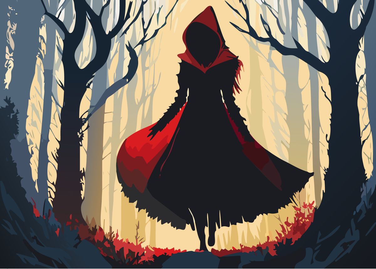 'Red Cloak Shadows' Poster, picture, metal print, paint by Nehar ...