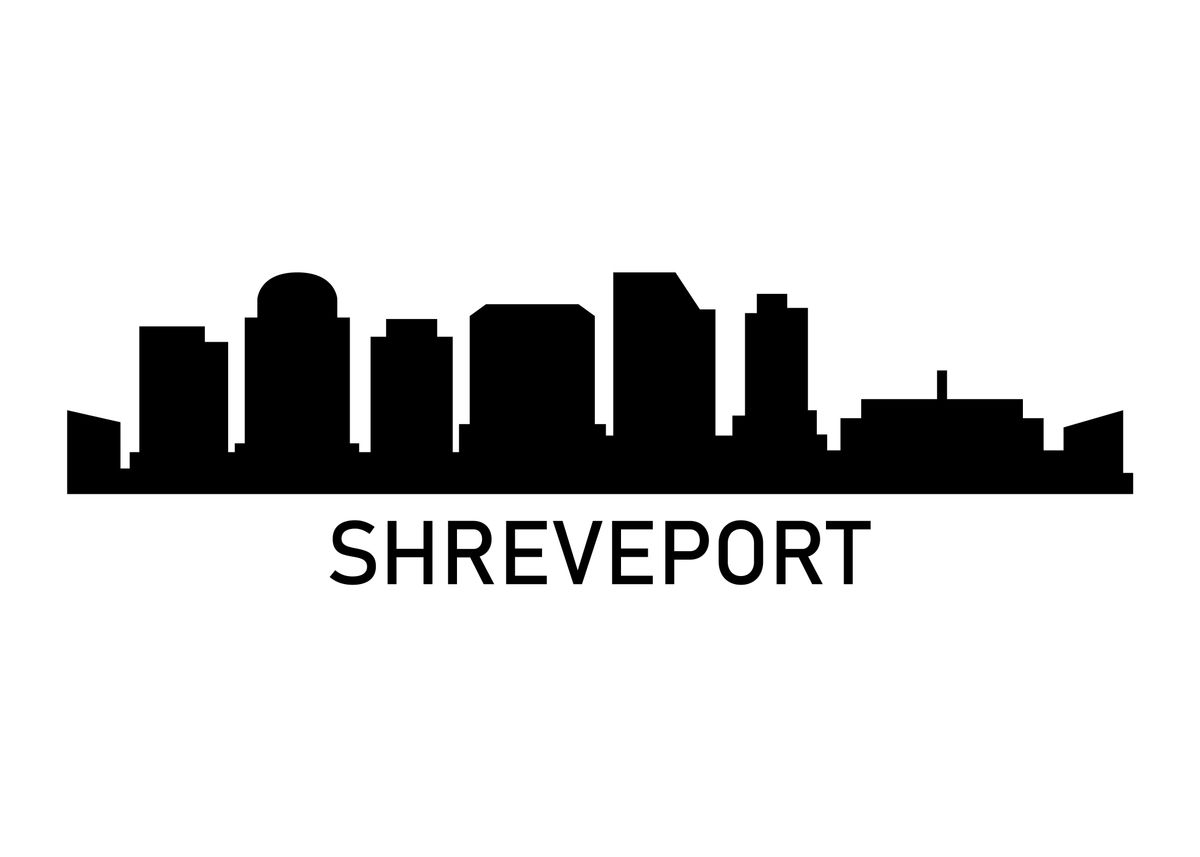 'Shreveport skyline' Poster, picture, metal print, paint by Marco ...