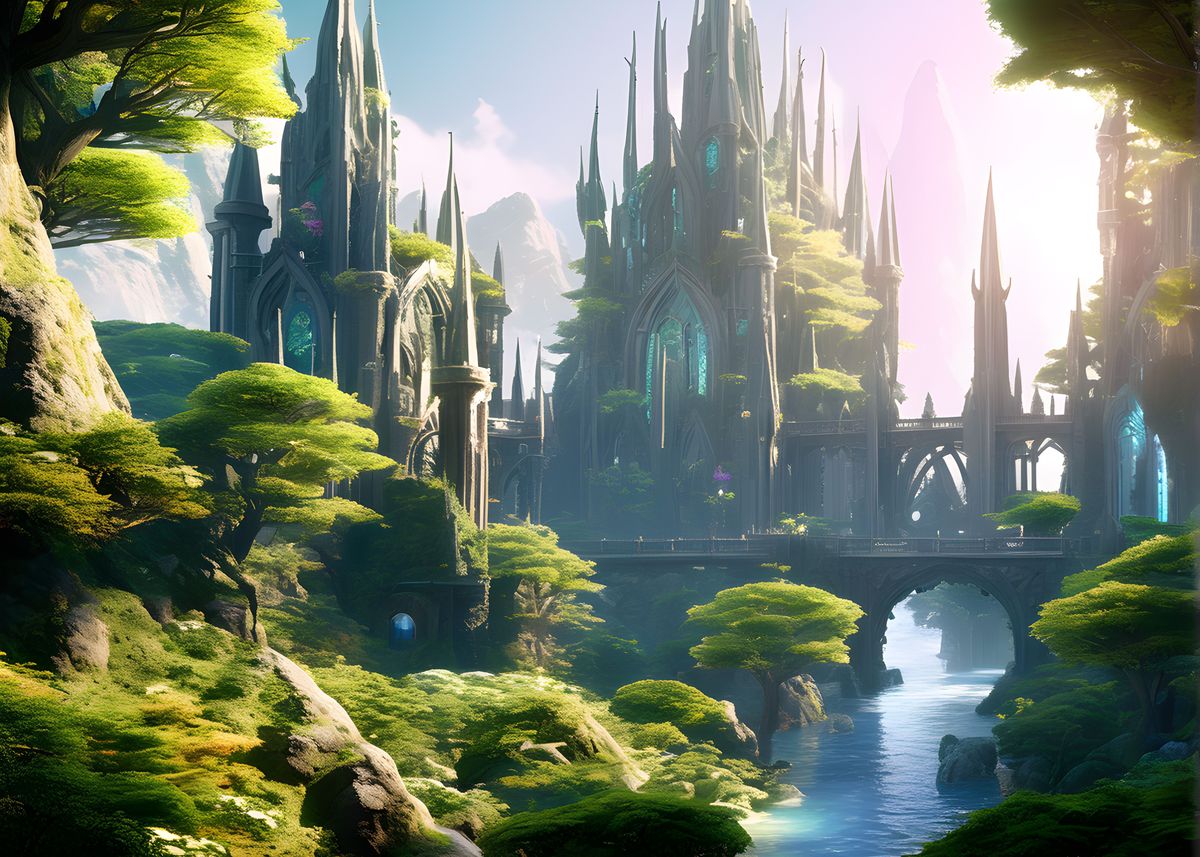 'Elven Kingdom' Poster, picture, metal print, paint by vandervisuals ...