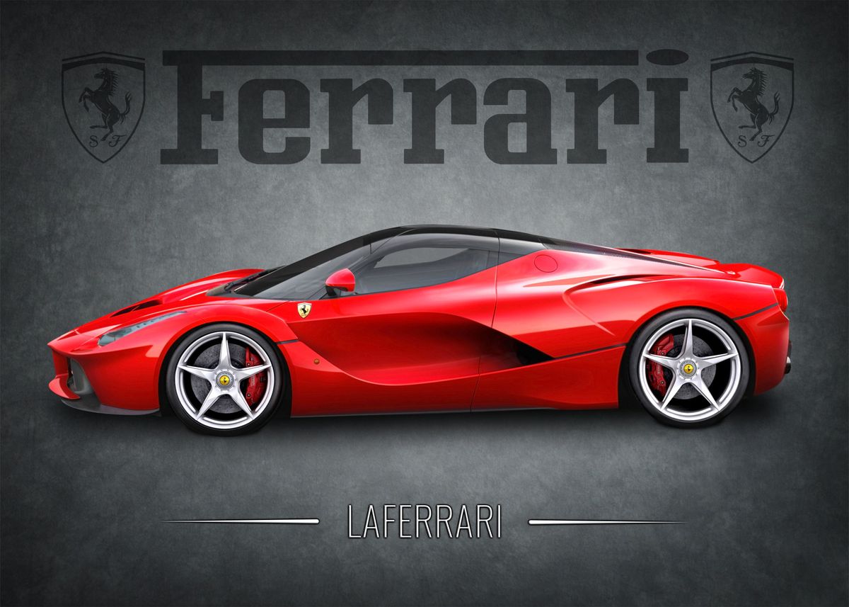 'Ferrari LaFerrari' Poster, picture, metal print, paint by Arts and ...