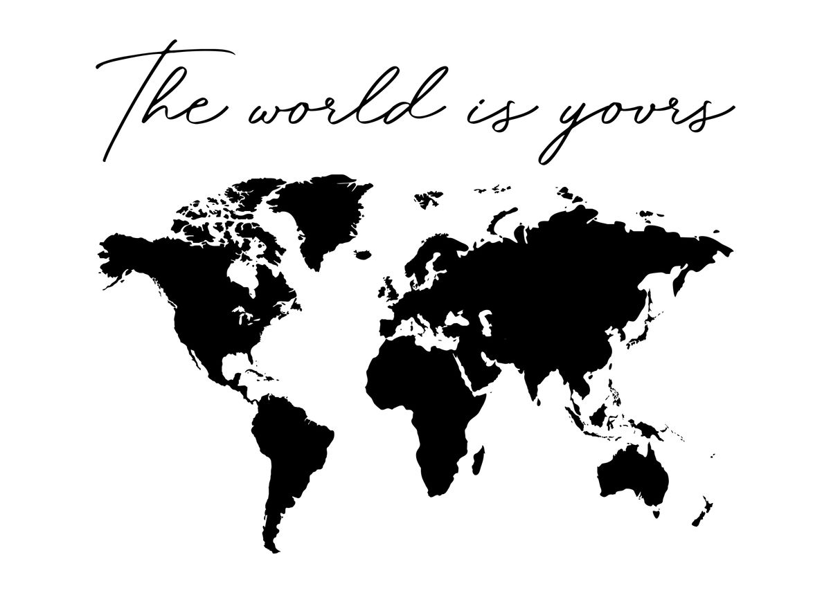 'The World Is Yours Earth' Poster, picture, metal print, paint by ...