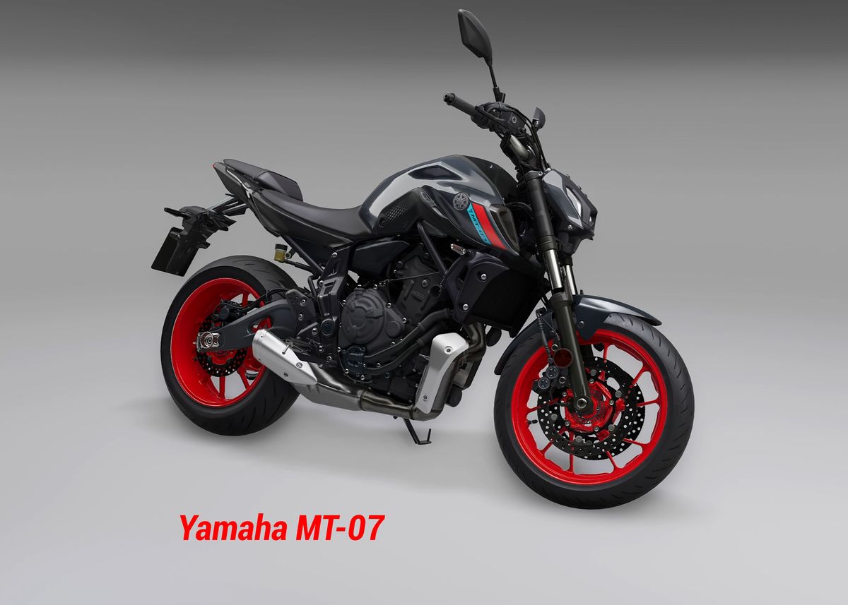 'Yamaha MT07' Poster, picture, metal print, paint by One Line Artist ...