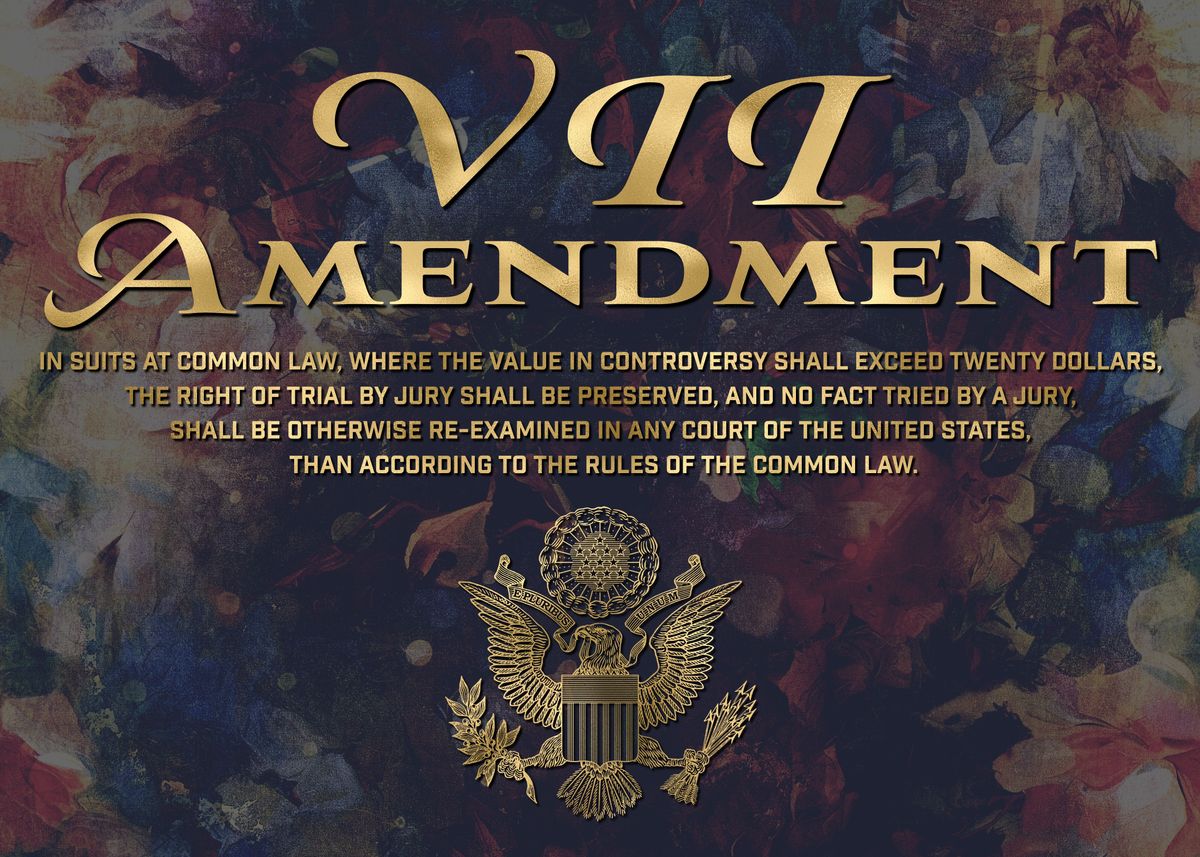'Amendment VII' Poster, picture, metal print, paint by Breanna Sullivan ...