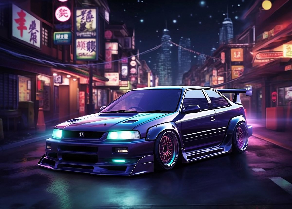 'JDM car Honda City Turbo' Poster, picture, metal print, paint by Md ...