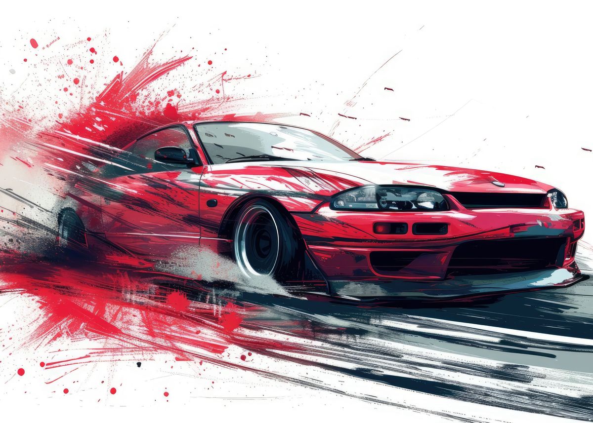 'Sport car Drifting ' Poster, picture, metal print, paint by musholli ...