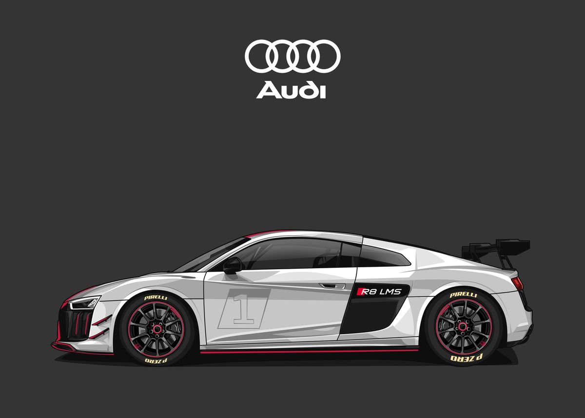 'audi r8 white' Poster, picture, metal print, paint by capture art ...