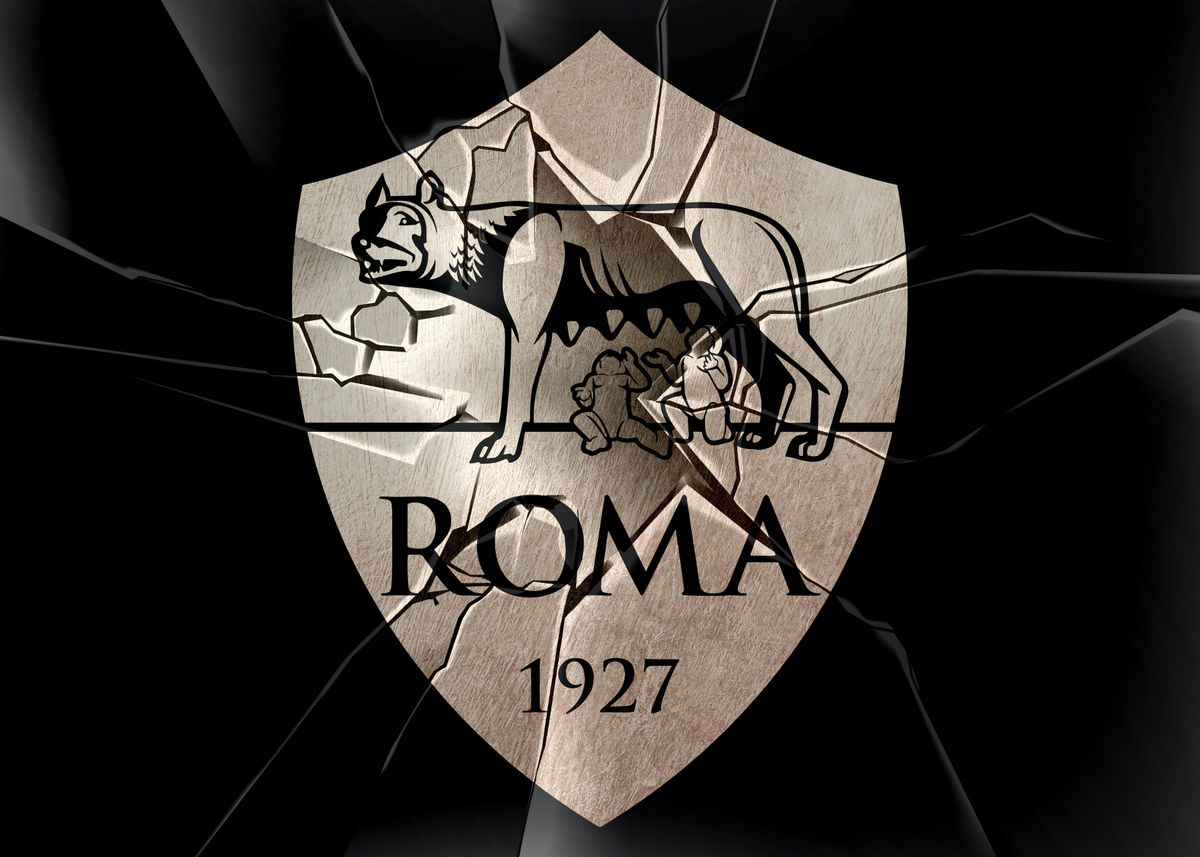 'AS Roma Football team lo' Poster, picture, metal print, paint by Jones ...