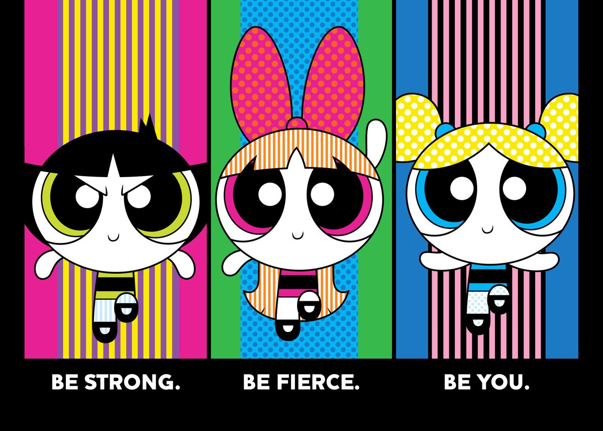 'Powerpuff Girls B Fierce' Poster, picture, metal print, paint by ...