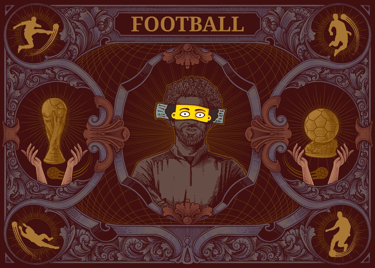 'MS Cartoon Football ' Poster, picture, metal print, paint by Youth ...