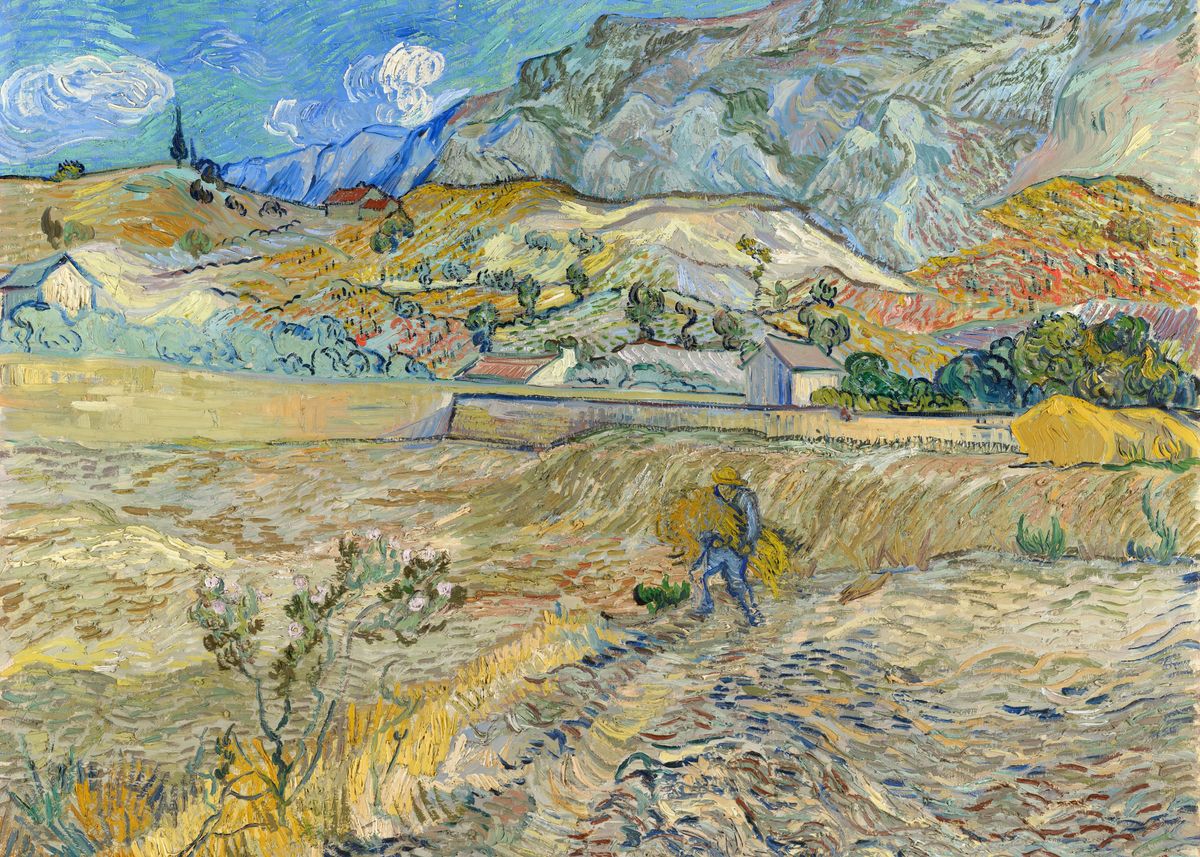 'Landscape at Saint Remy ' Poster, picture, metal print, paint by NOVO ...