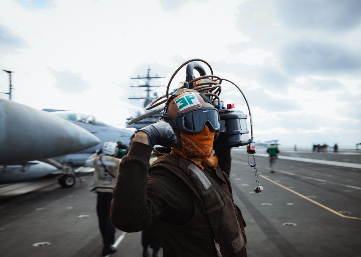 'MILITARY NAVY STRONG' Poster, picture, metal print, paint by M ...