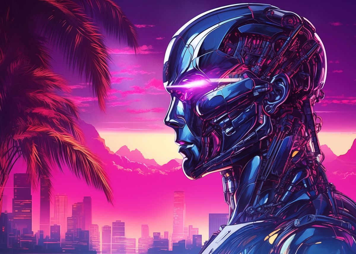 'Future Realm Cyborg' Poster, picture, metal print, paint by ...