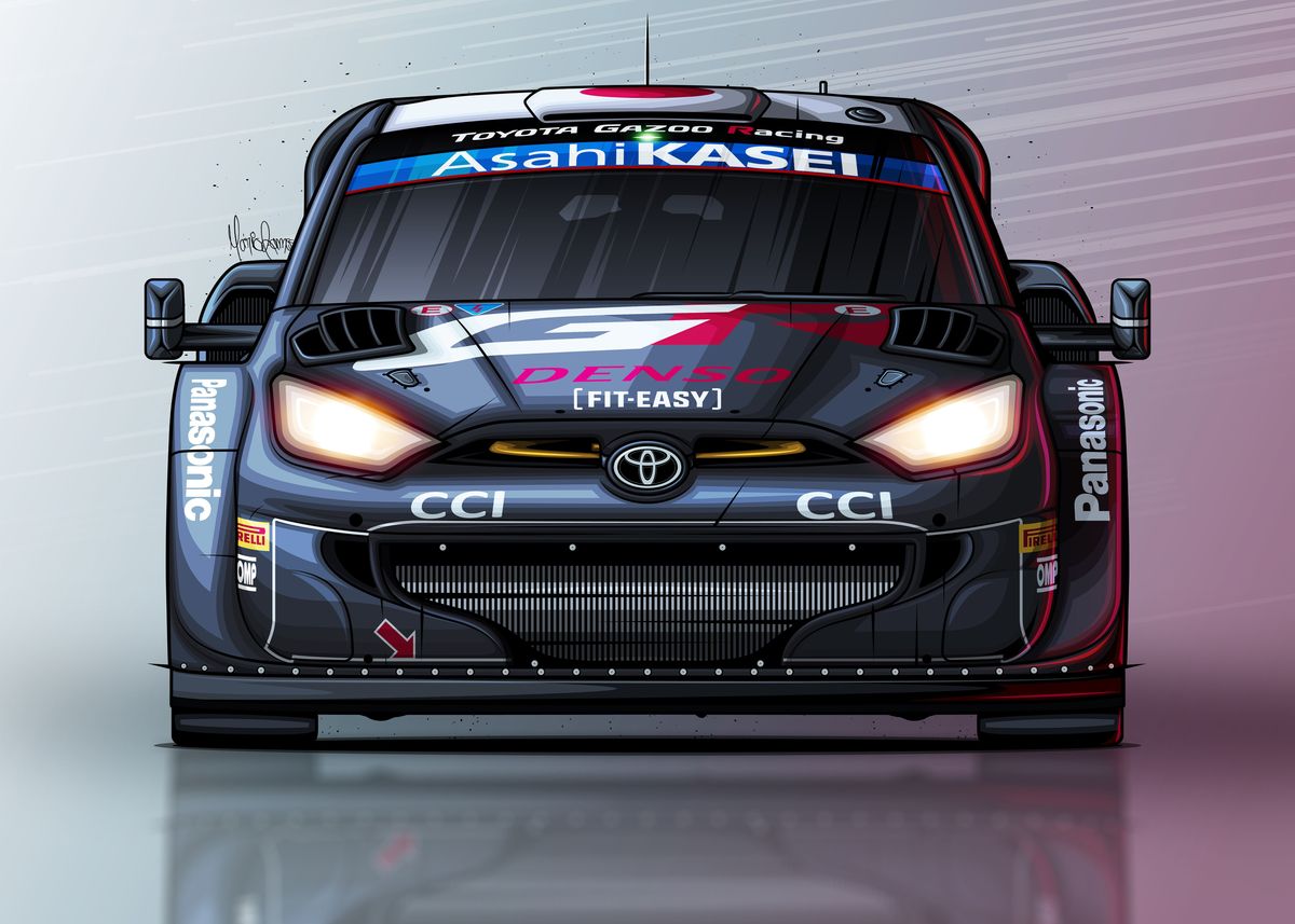 'Toyota GR Yaris Rally 1' Poster, picture, metal print, paint by Mário ...