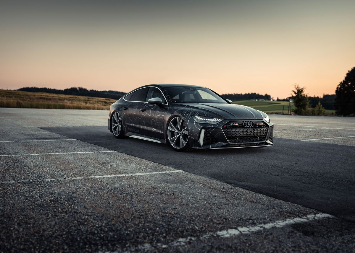 'Audi RS7' Poster, picture, metal print, paint by Gareett | Displate