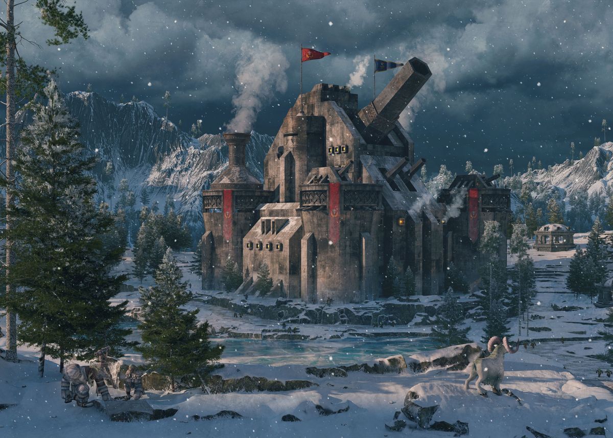 'Snow Fortress' Poster, picture, metal print, paint by dreamwalker ...