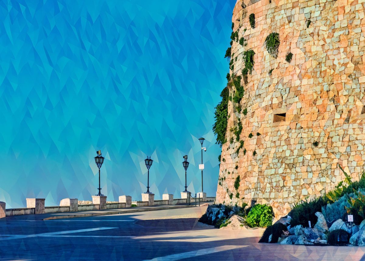 'Ostuni medieval wall' Poster, picture, metal print, paint by Sergio ...