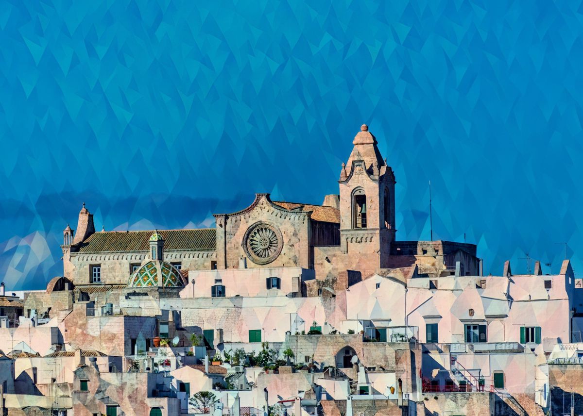 'Ostuni historical center' Poster, picture, metal print, paint by ...