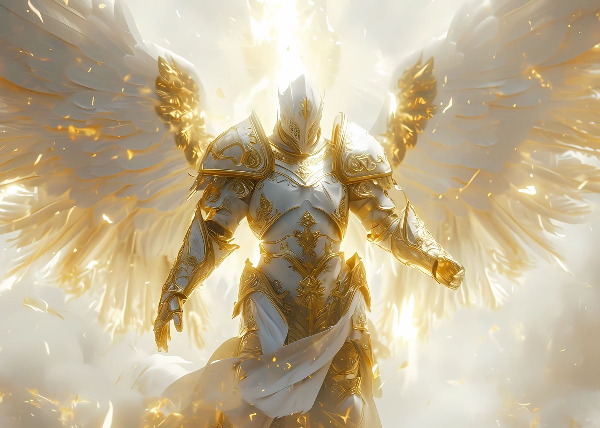 'Angel warrior' Poster, picture, metal print, paint by Michal Dunaj ...