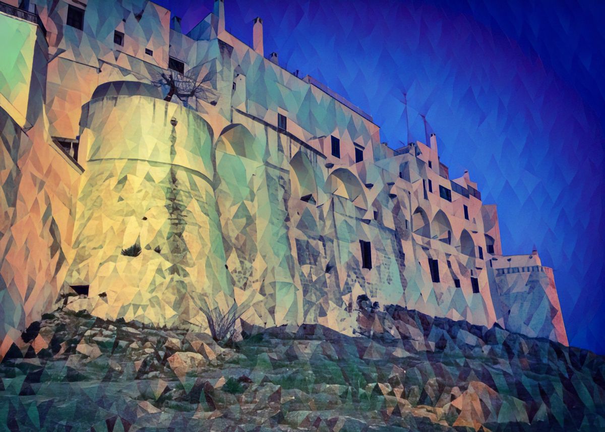 'Ostuni village at sunset' Poster, picture, metal print, paint by ...