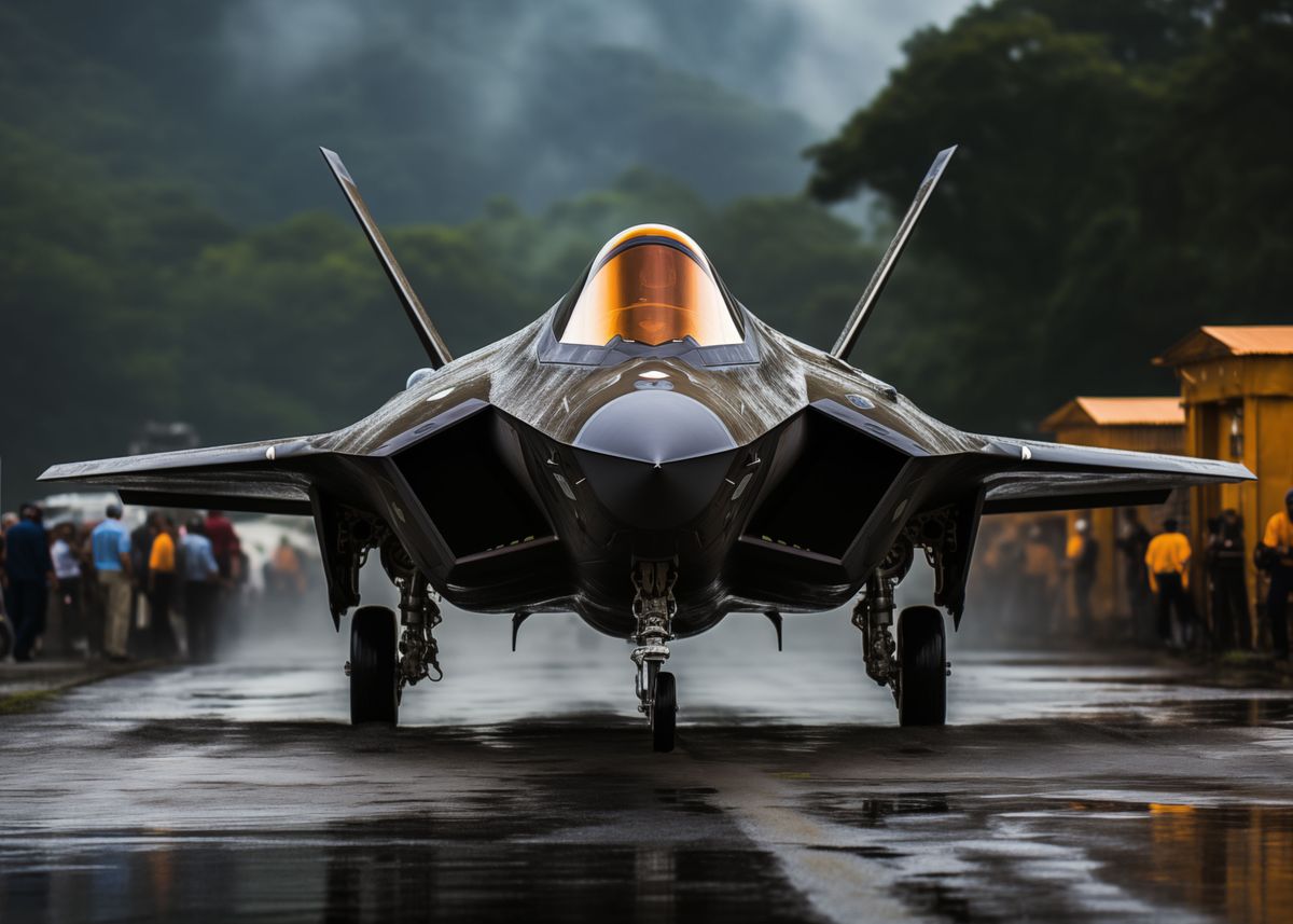 'F35 Fighter' Poster, picture, metal print, paint by Anima Art | Displate