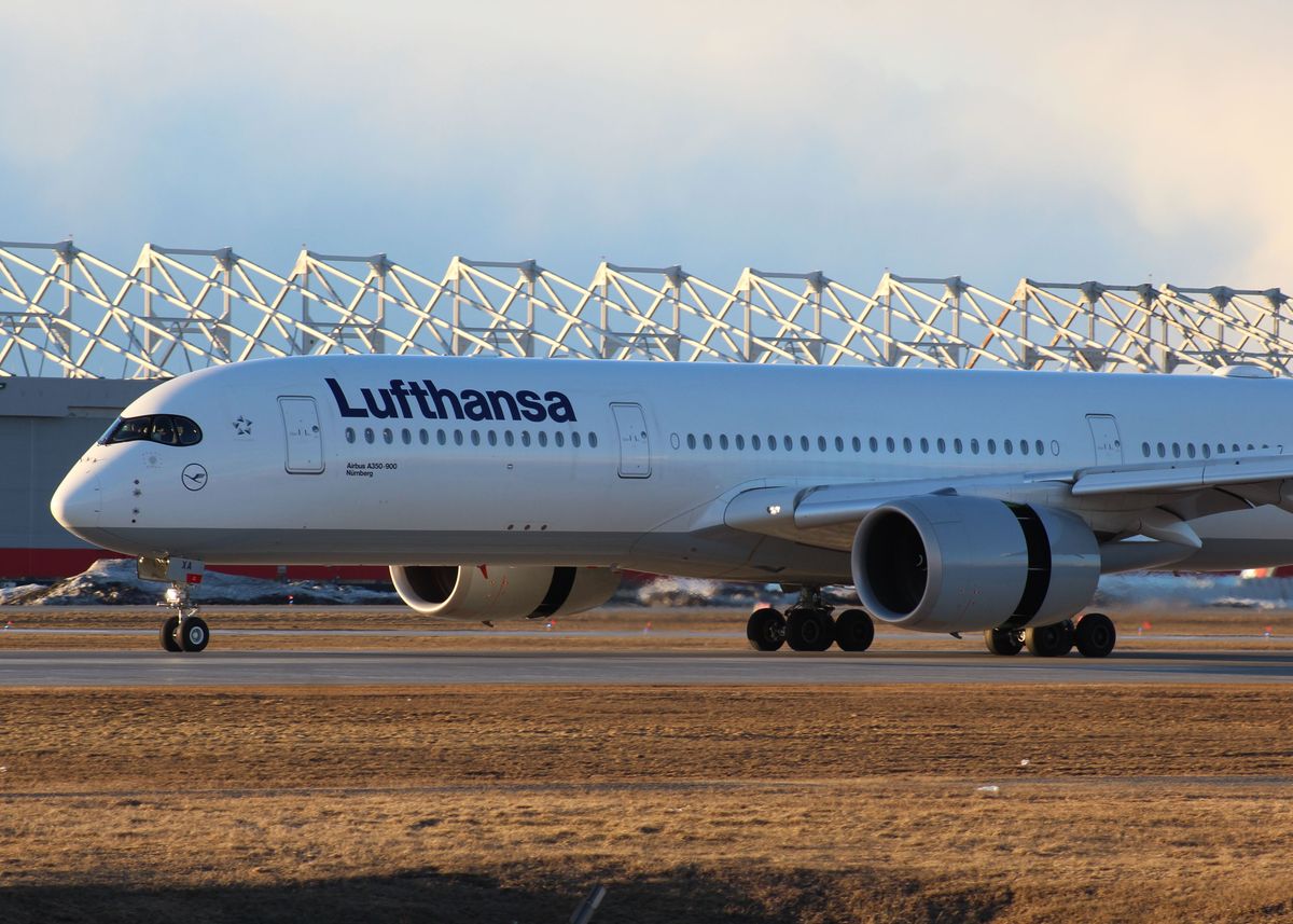 'Lufthansa A350' Poster, picture, metal print, paint by Tony Choel ...