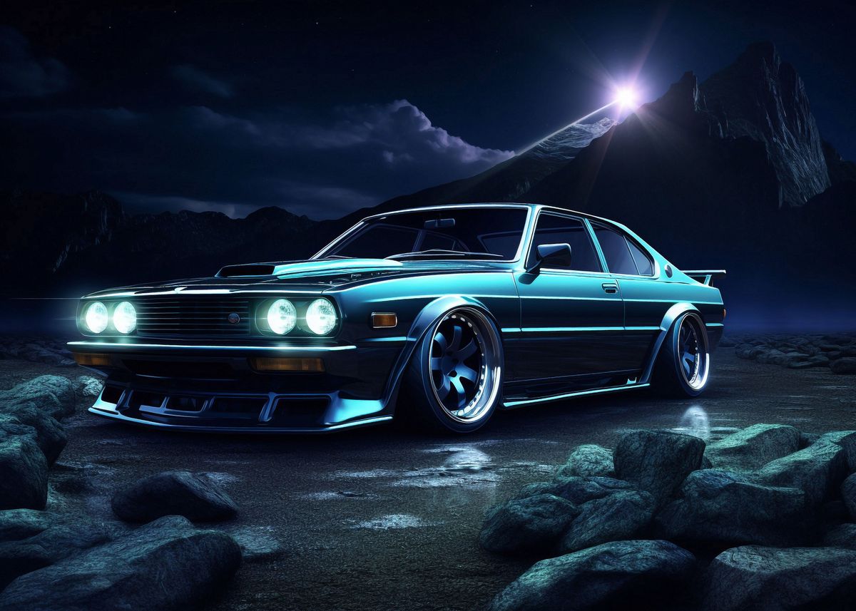 'JDM car Nissan Leopard' Poster, picture, metal print, paint by Md ...