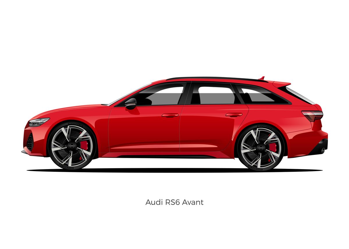 'Audi RS6 Avant' Poster, picture, metal print, paint by Conceptual ...
