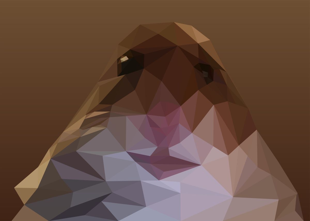 'hamster call meme' Poster, picture, metal print, paint by Lowpoly ...