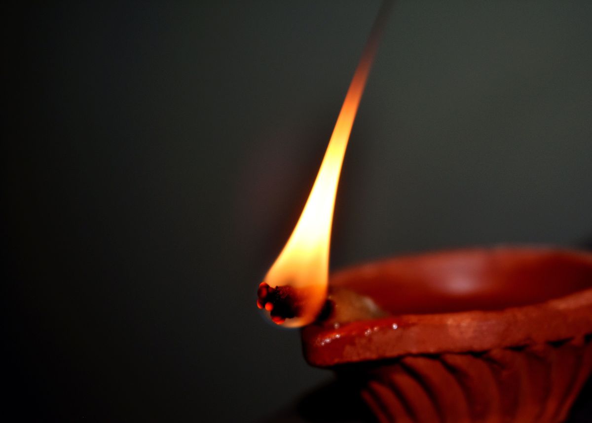 'A soil lamp' Poster, picture, metal print, paint by Ravindra Kumar ...