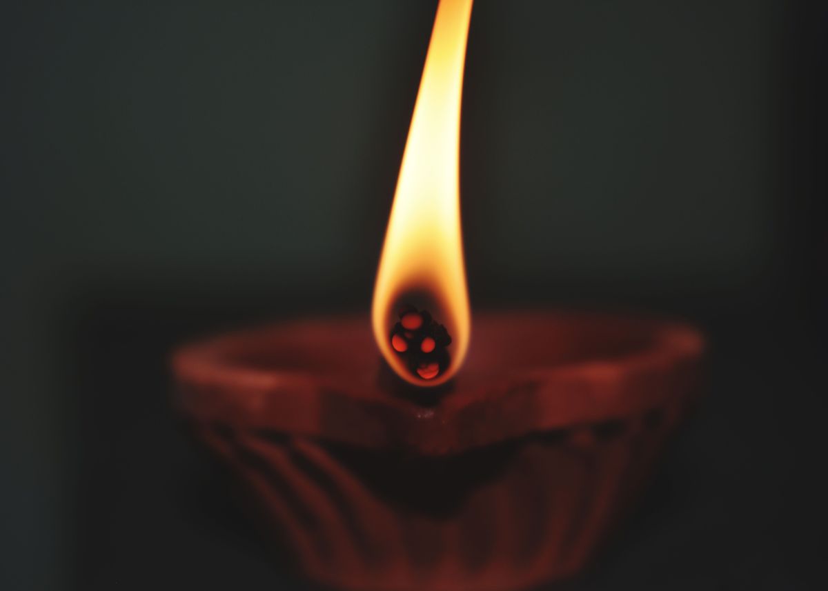 'A soil lamp ' Poster, picture, metal print, paint by Ravindra Kumar ...