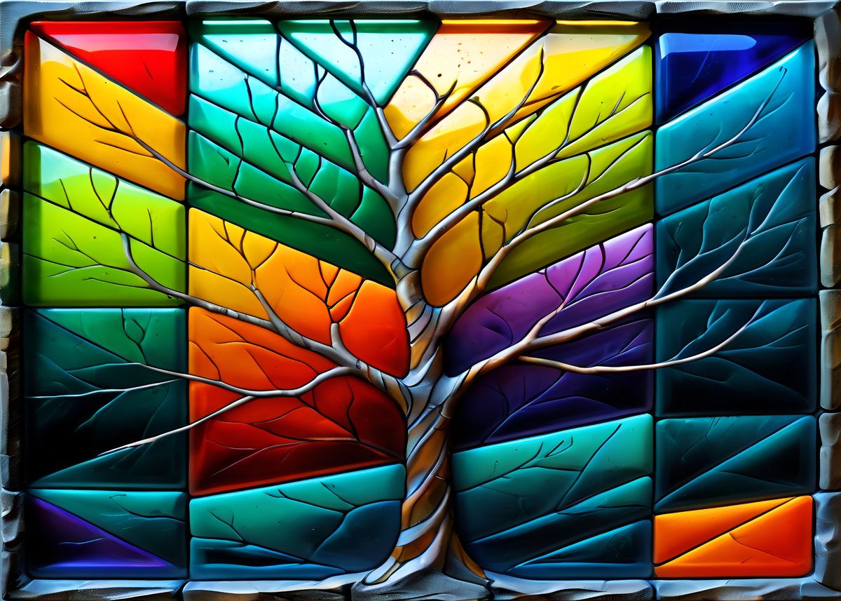 'Color Tree Life Peace Zen' Poster, picture, metal print, paint by Dark ...