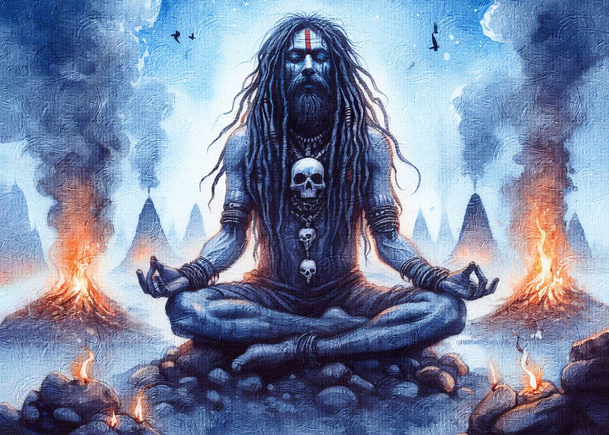 'Aghori Shiva Devotee' Poster, picture, metal print, paint by Amrendra ...