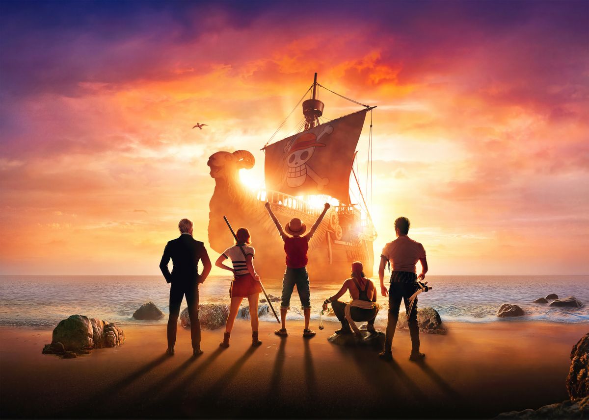 'Going Merry Horizontal' Poster, picture, metal print, paint by One ...