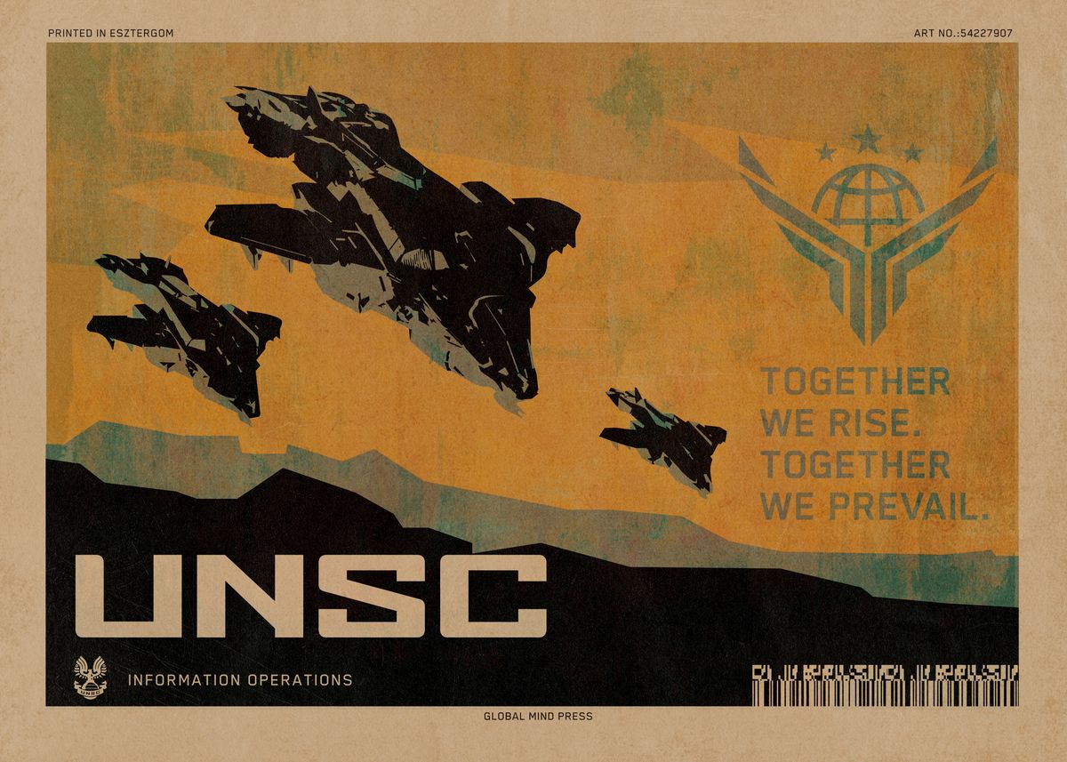 'Together We Prevail' Poster, picture, metal print, paint by Halo Game ...