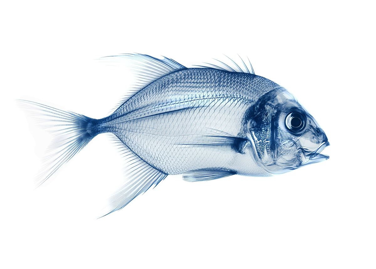 'X Ray Fish' Poster, picture, metal print, paint by urbanbuzz | Displate