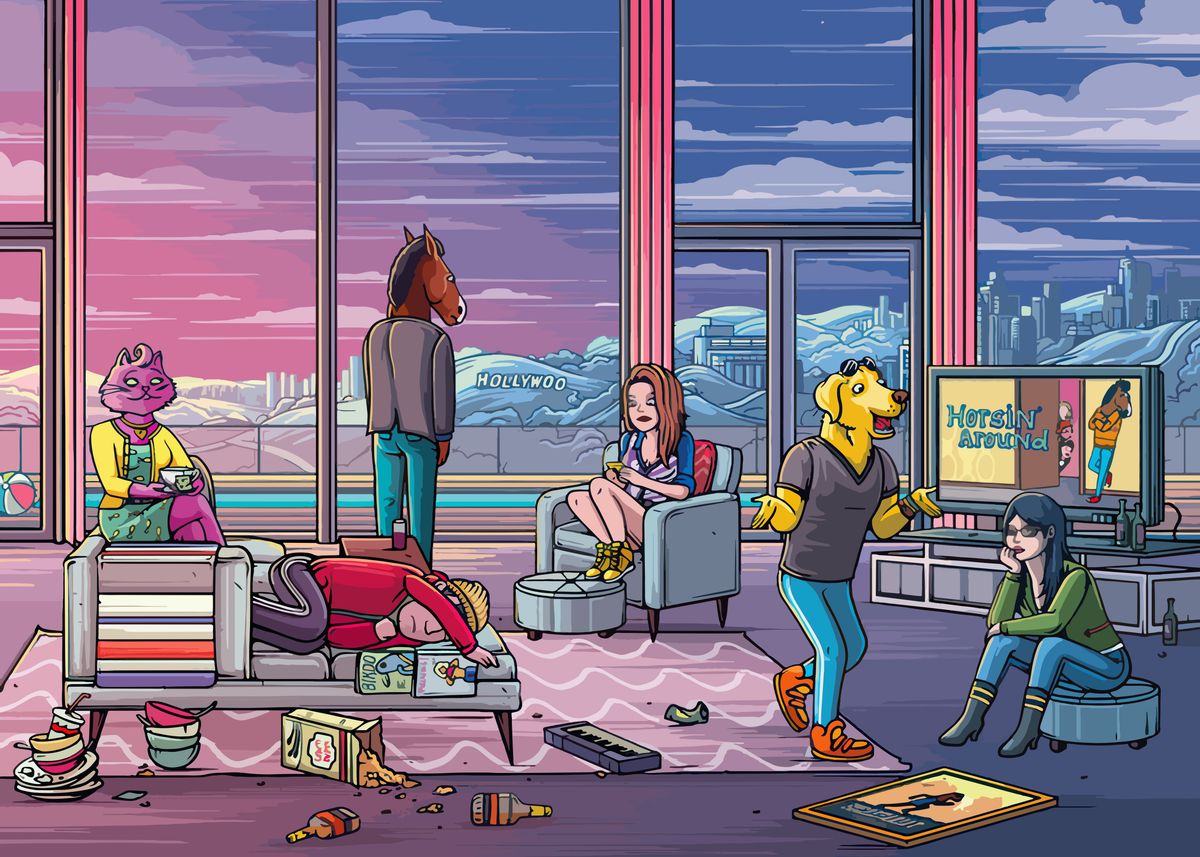'bojack horseman' Poster, picture, metal print, paint by Co Bolo | Displate