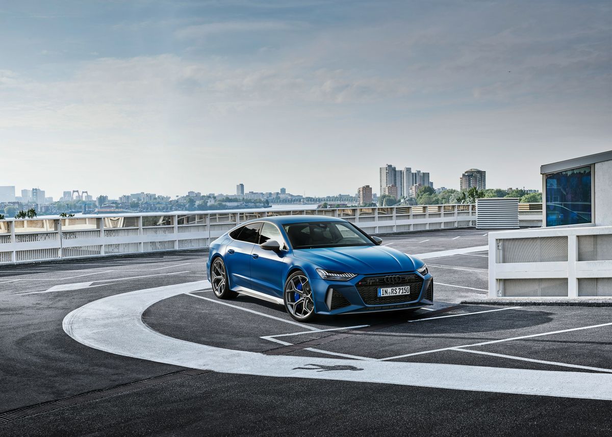'Audi RS7' Poster, picture, metal print, paint by Janet Clements | Displate