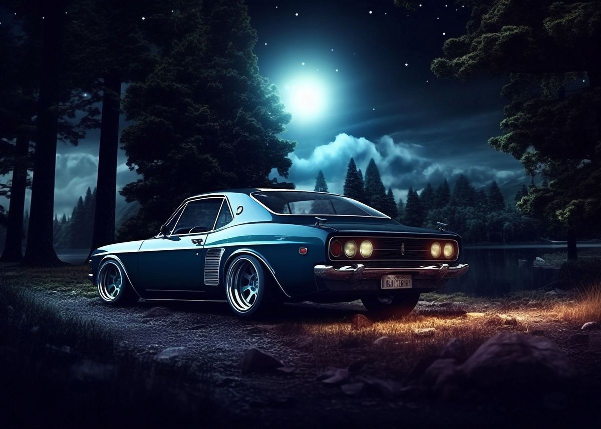 'JDM car Nissan Skyline 200' Poster, picture, metal print, paint by Md ...