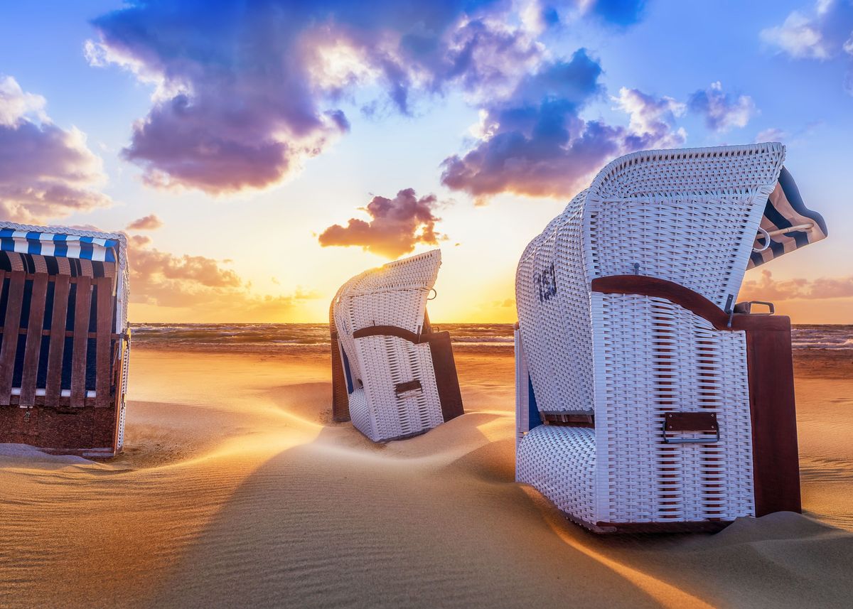 'sunset at the baltic sea' Poster, picture, metal print, paint by Frank ...