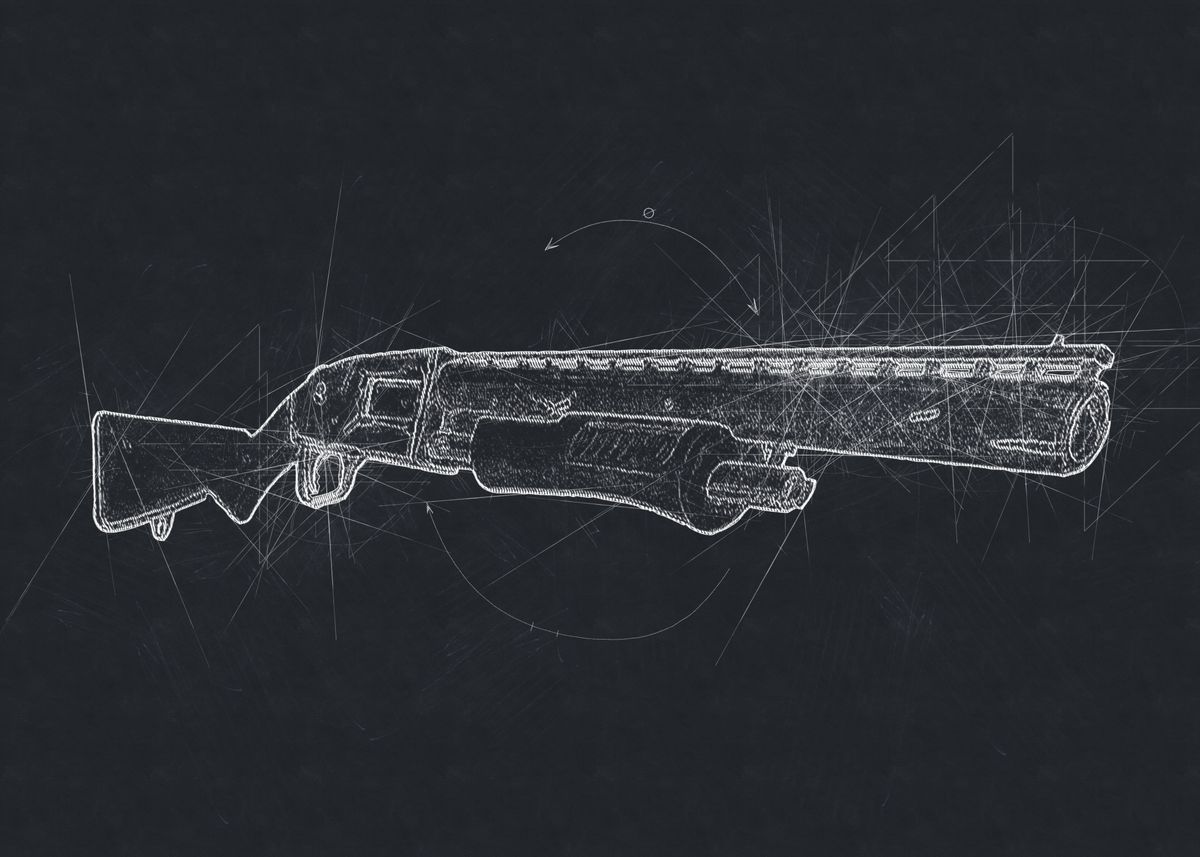 'Shotgun S1897 code' Poster, picture, metal print, paint by Ammar Zain ...