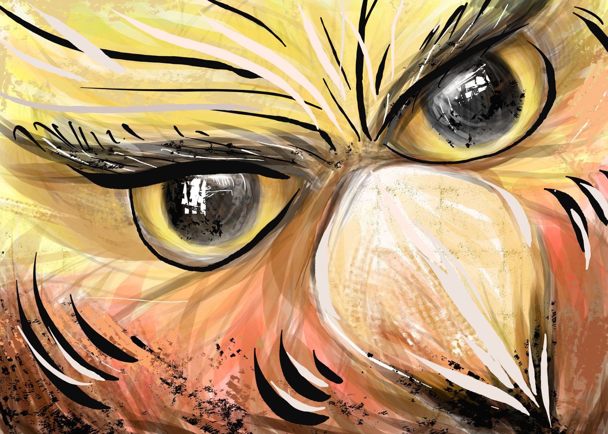 'the eye of phoenix' Poster, picture, metal print, paint by Madiebsta ...