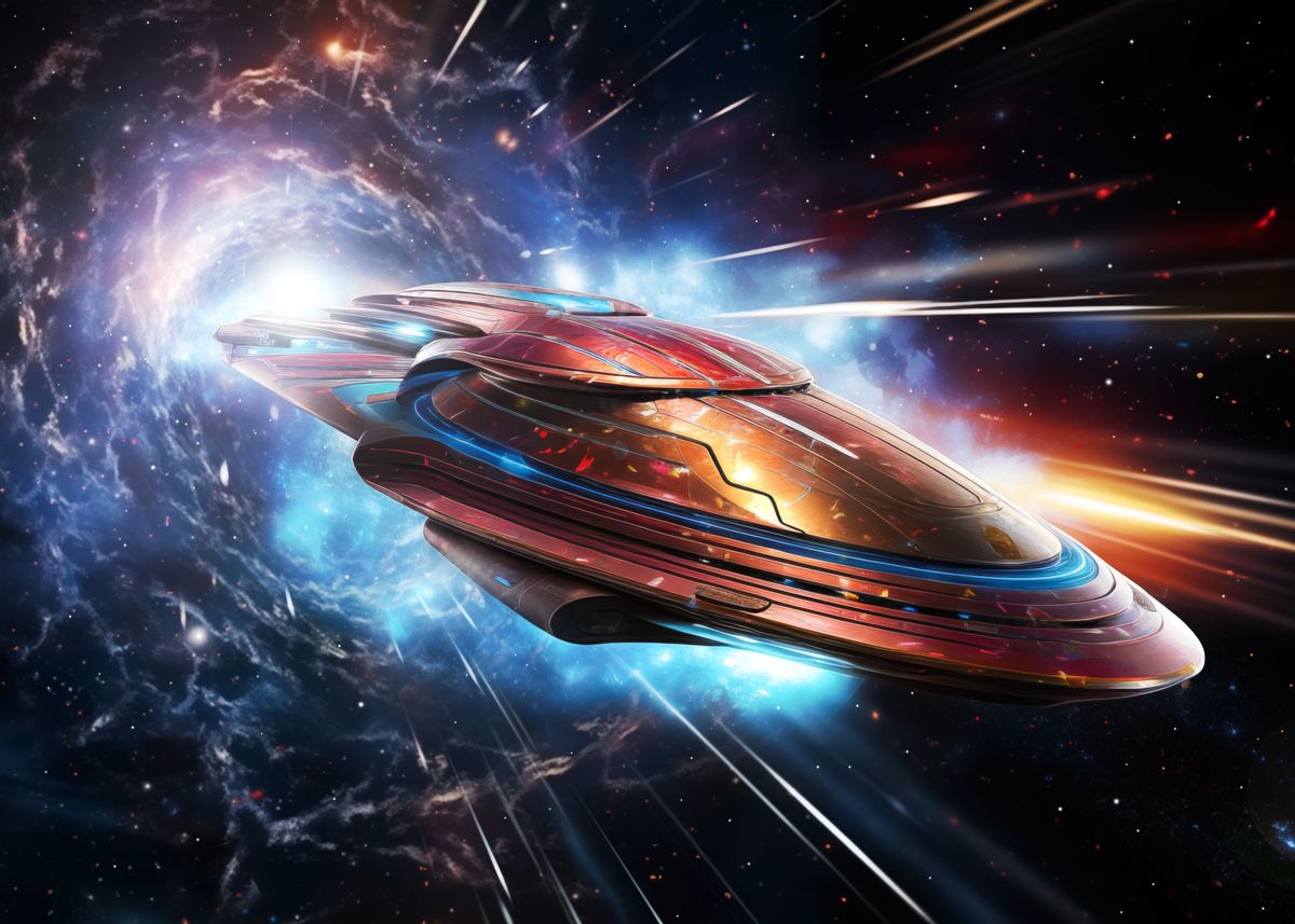 'Starship speed' Poster, picture, metal print, paint by Mihai Catalin ...