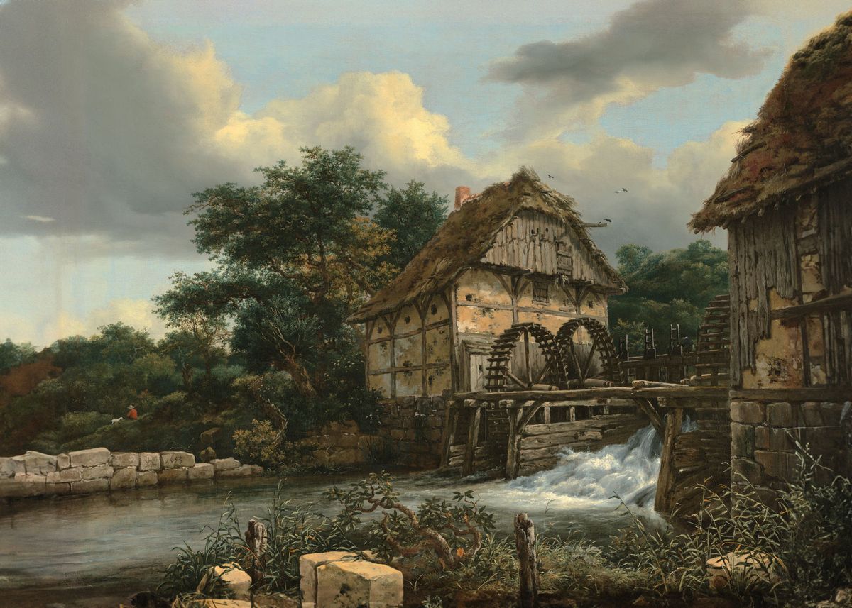 'Water Mill' Poster, picture, metal print, paint by anamaria tudor ...