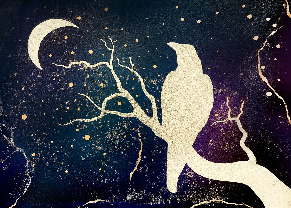 'Midnight Guardian' Poster, picture, metal print, paint by Olga ...
