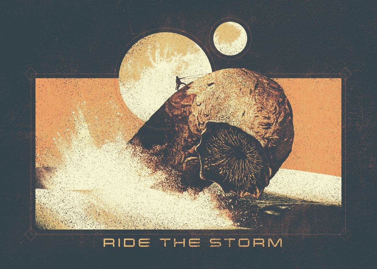 'Ride the Storm' Poster, picture, metal print, paint by Dune | Displate